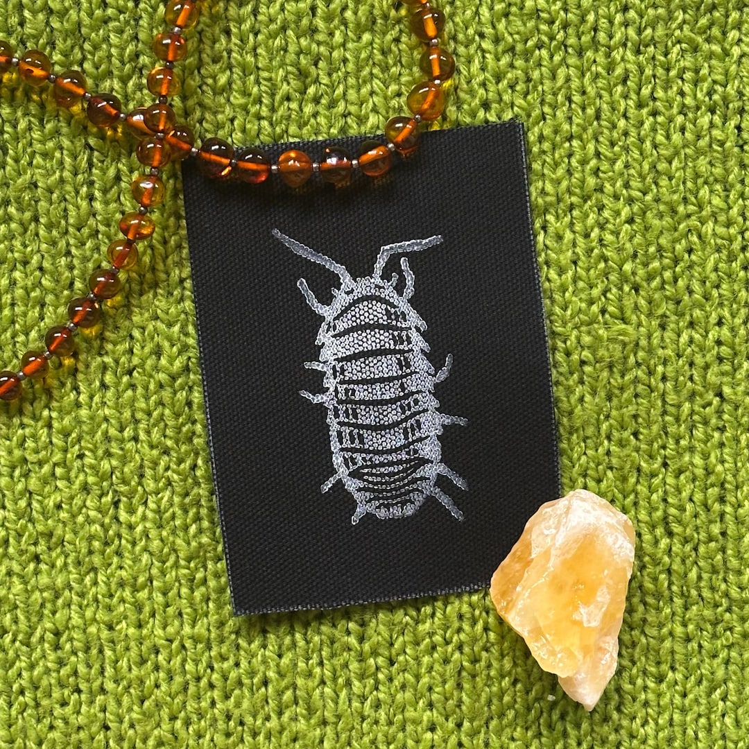 Block-print Pill Bug Patch: Cotton Canvas, Sew-on - Etsy