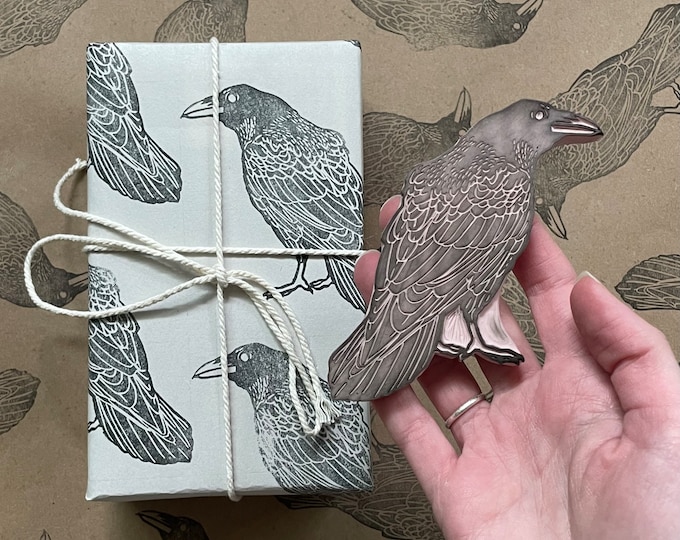 Raven Stamp / Hand-carved / Rubber Stamp / Bird - Etsy