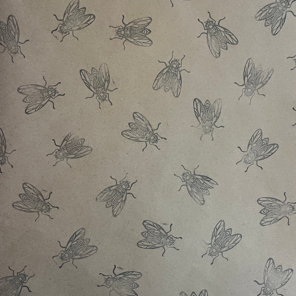 Hand-carved Fly Rubber Stamp - Etsy