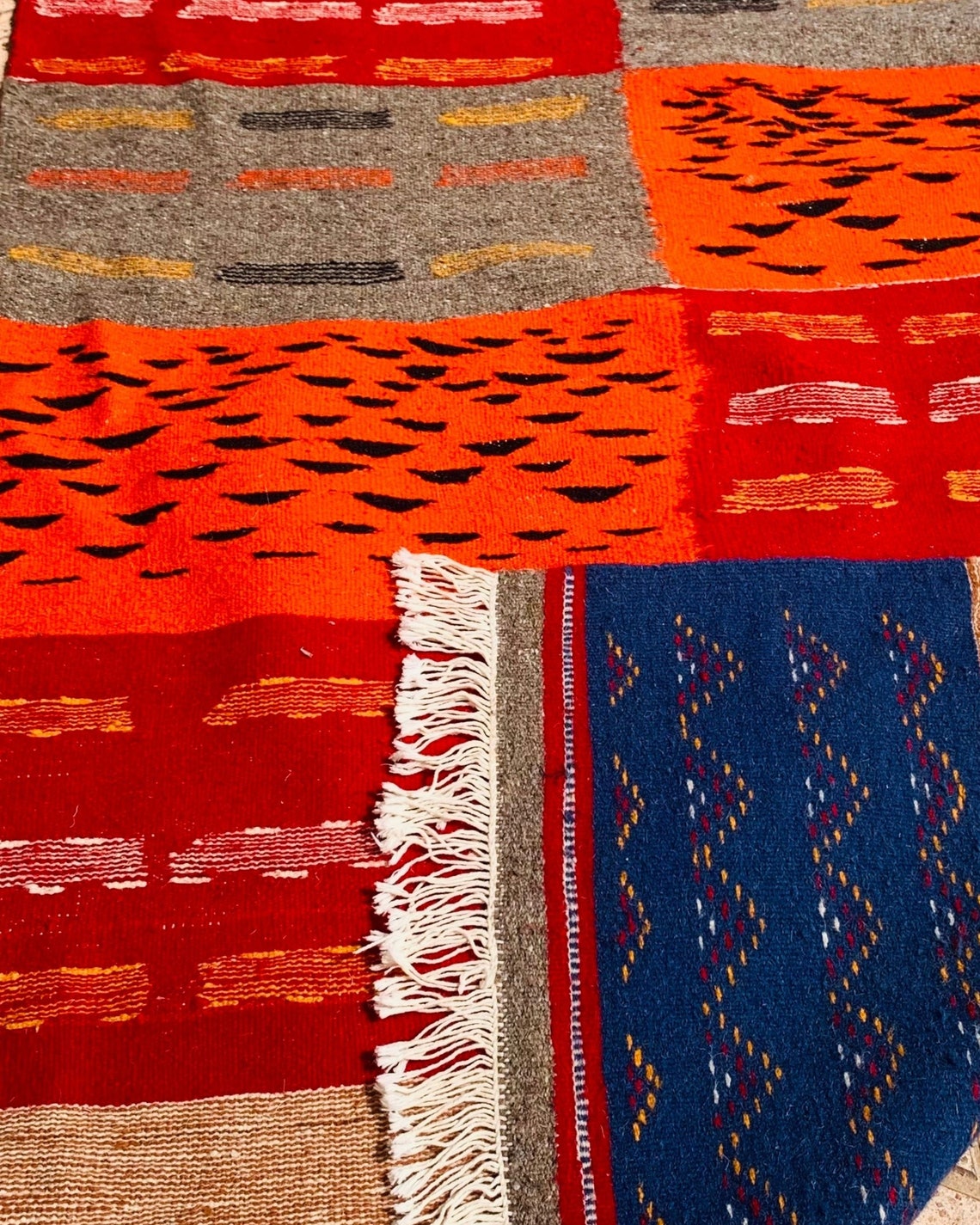 Map Rug Moroccan Berber Design From Taznakht ,southeast of Morocco ...