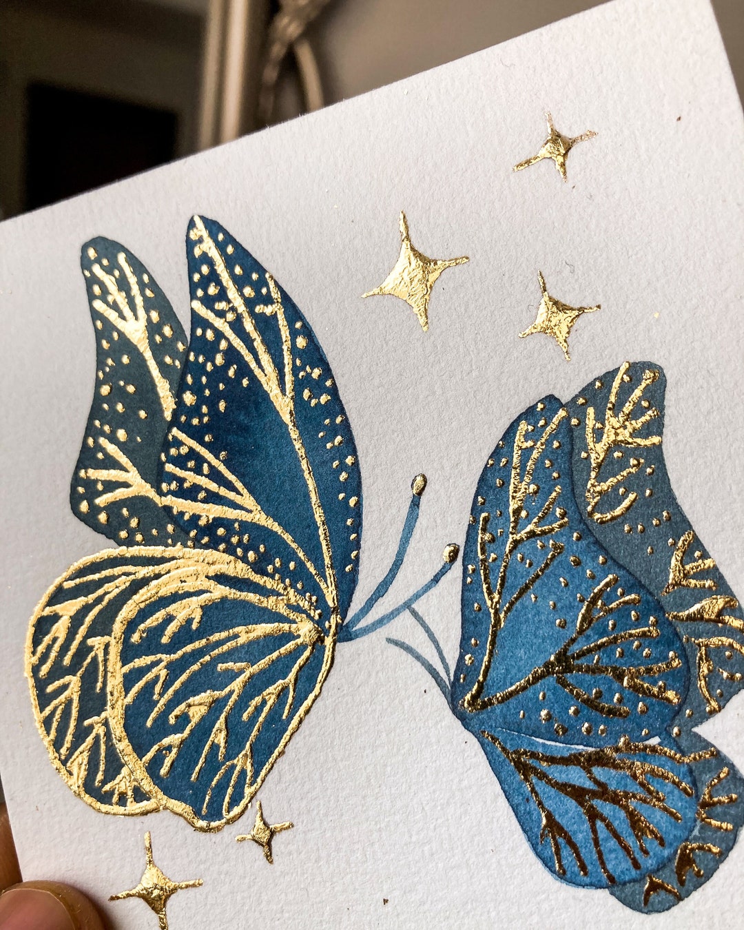 Blue Sparkling Night,3x3 Size - Etsy