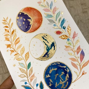 The Eclipse, Original Watercolor A5 Painting,not a Print - Etsy