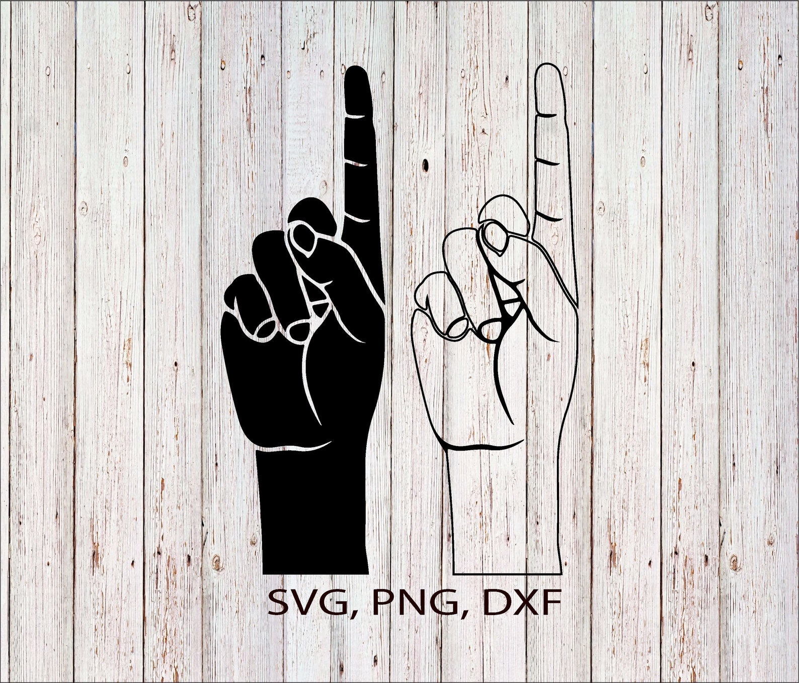 Un dedo SVG Cuenta a mano un SVG Un SVG Números Svg Imagen | Etsy