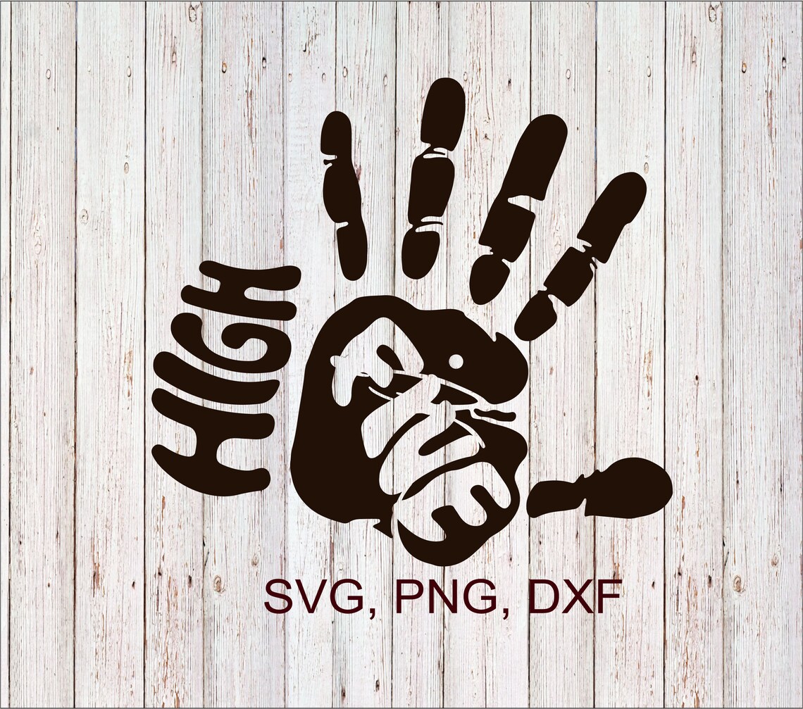 High Five Svg Clip Art Silhouette Eps Dxf | Etsy