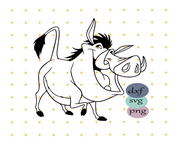 Pumbaa Timon And Pumbaa Outline Svg Stitch silhouette | Etsy