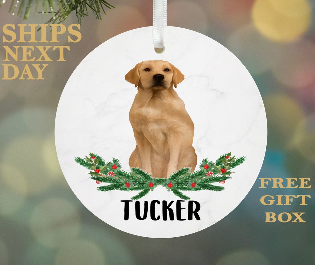 Yellow Labrador Christmas Ornament Custom Dog Memorial - Etsy