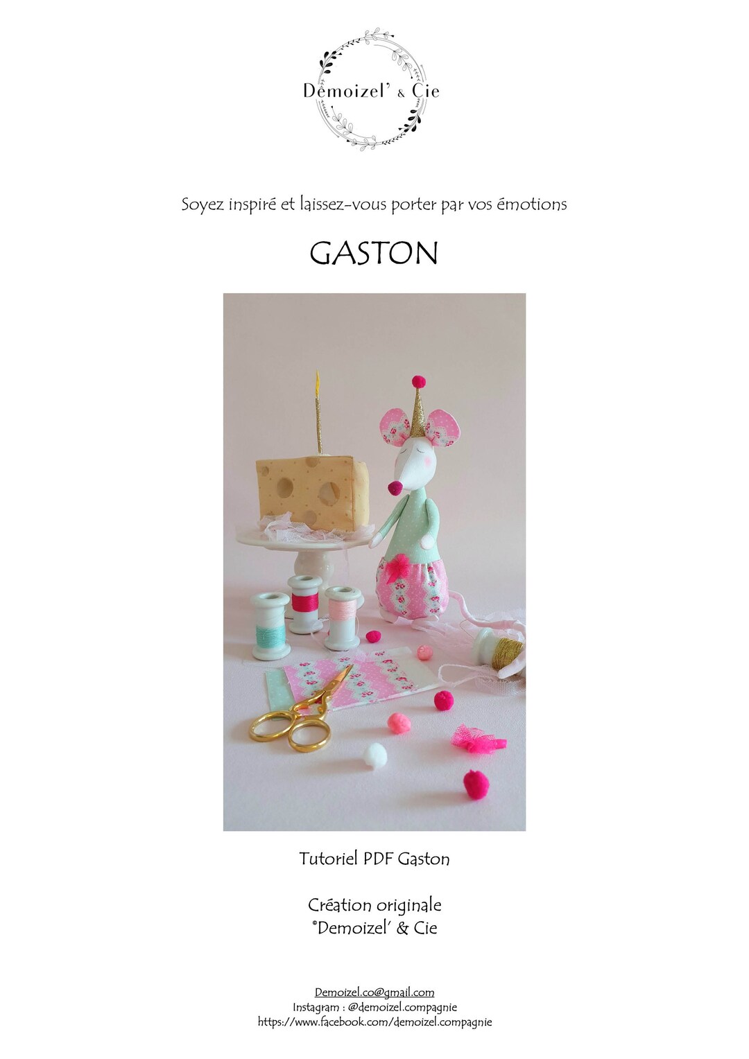 Gaston Tutorial and PDF Template in French - Etsy