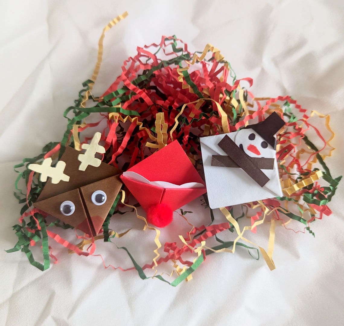 Handmade Christmas Character Book Corner Bookmark Set - Etsy