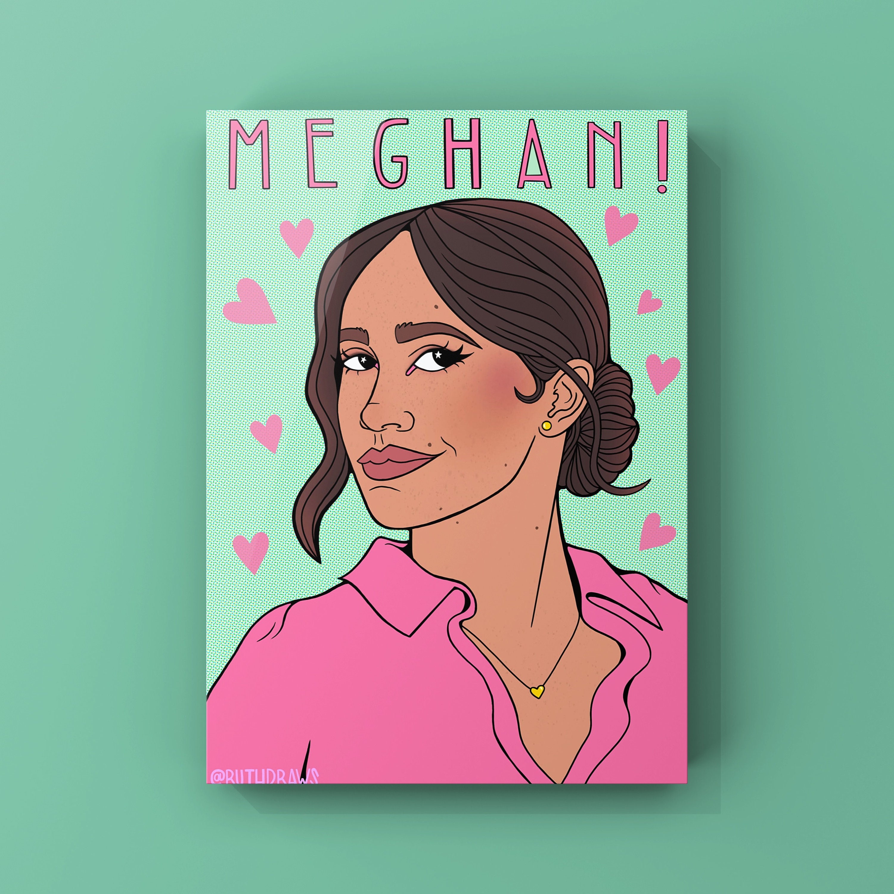 Meghan Markle Womens History Month Feminist Icon Illustration Print Familia Real Perfecta Para