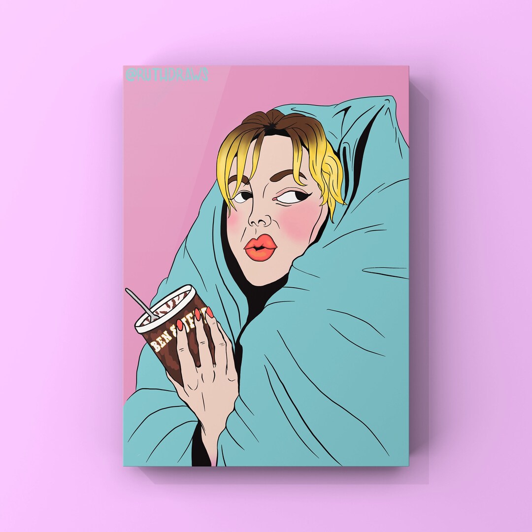 Bridget Jones Movie Print,funny Girl With Icecream Print. Perfect for a ...