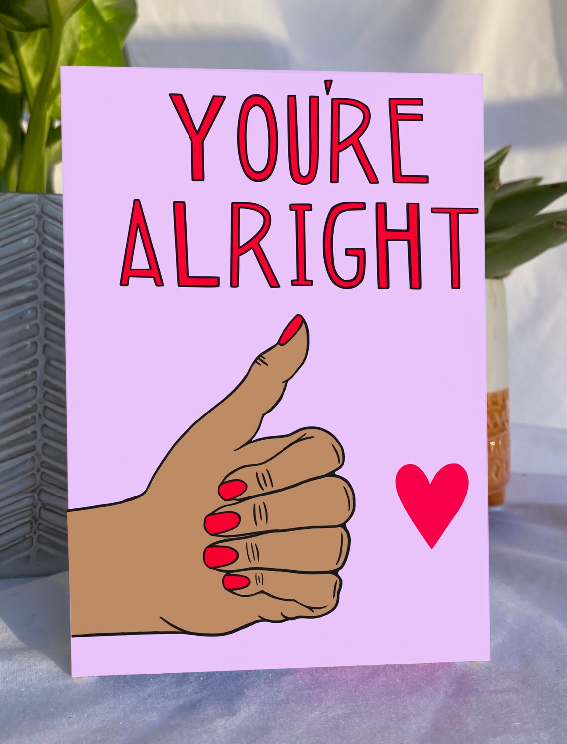 Youre Alright Valentines Day Card - Etsy