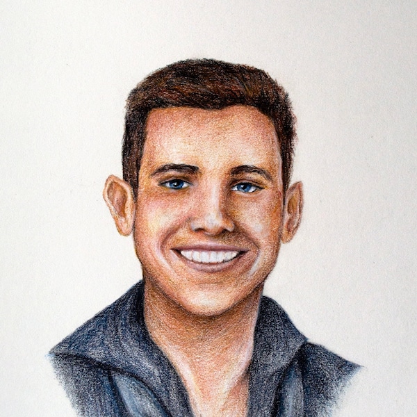 Realistic Colored Pencil Portrait - Etsy