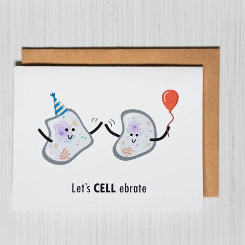 For a Birthday Cell-ebration Biology Greeting Card Funny - Etsy