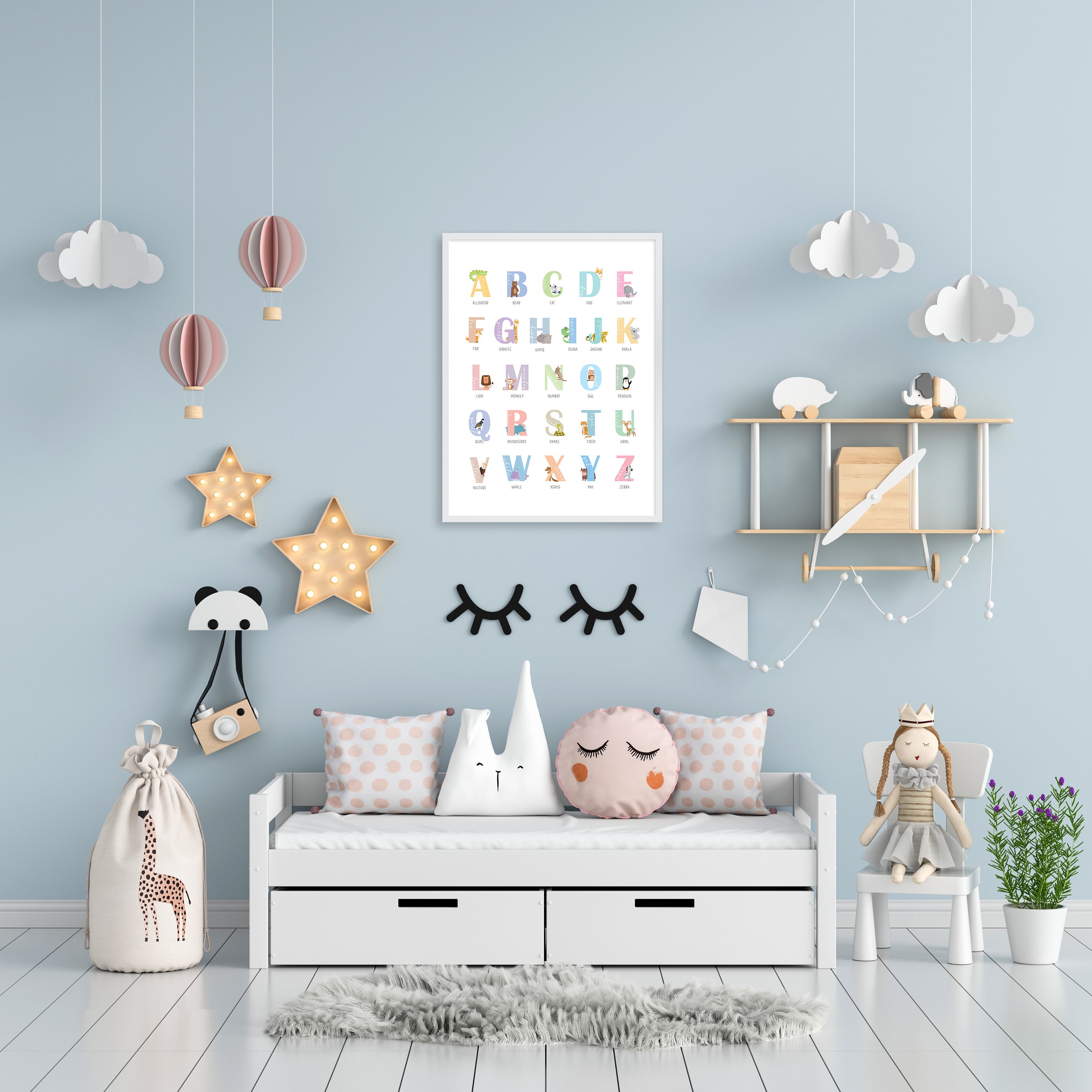 DIGITAL DOWNLOAD ABC Wall Art Alphabet Poster Alphabet Print - Etsy