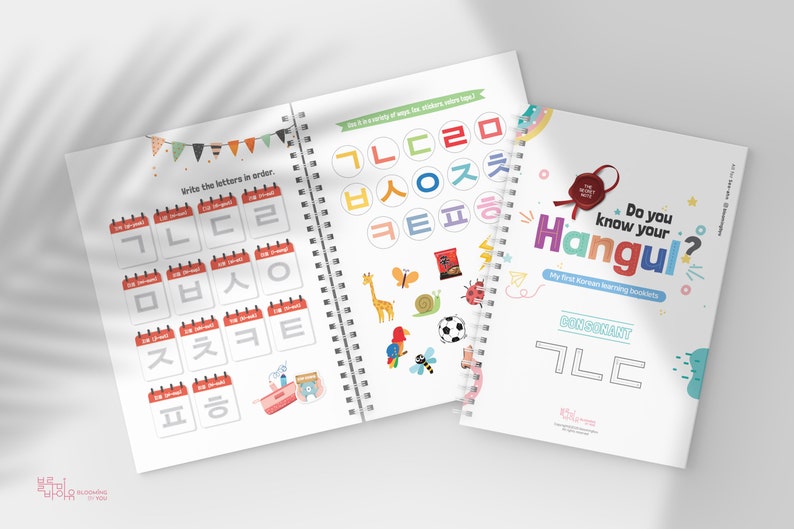 Korean Alphabet Hangul Learning Booklet_consonant ㄱㄴㄷ(downloadable PDF ...