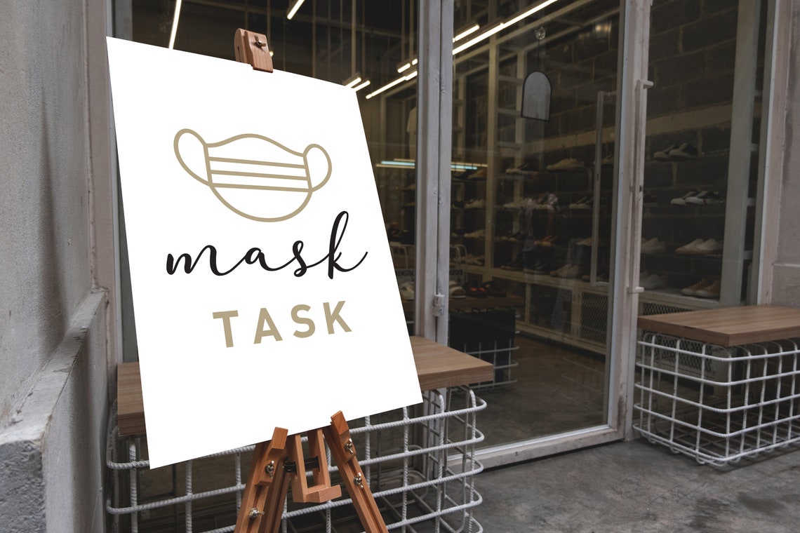 Mask Task-printable Mask Sign Mask Reminder Sign Printable - Etsy
