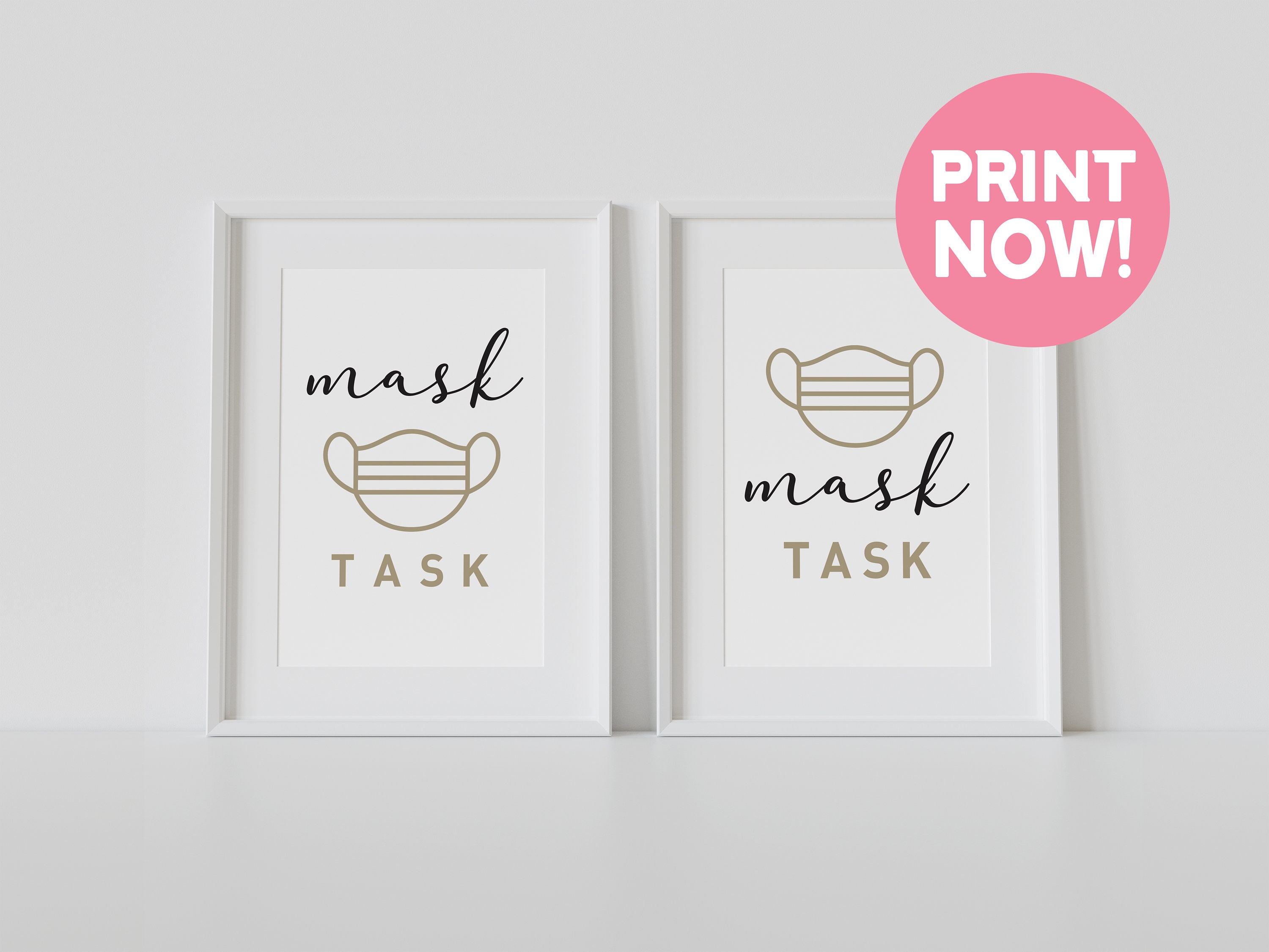 Mask Task-printable Mask Sign Mask Reminder Sign Printable - Etsy
