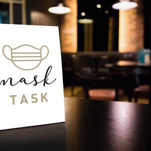 Mask Task-printable Mask Sign Mask Reminder Sign Printable - Etsy