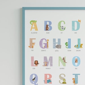 DIGITAL DOWNLOAD ABC Wall Art Alphabet Poster Alphabet Print - Etsy