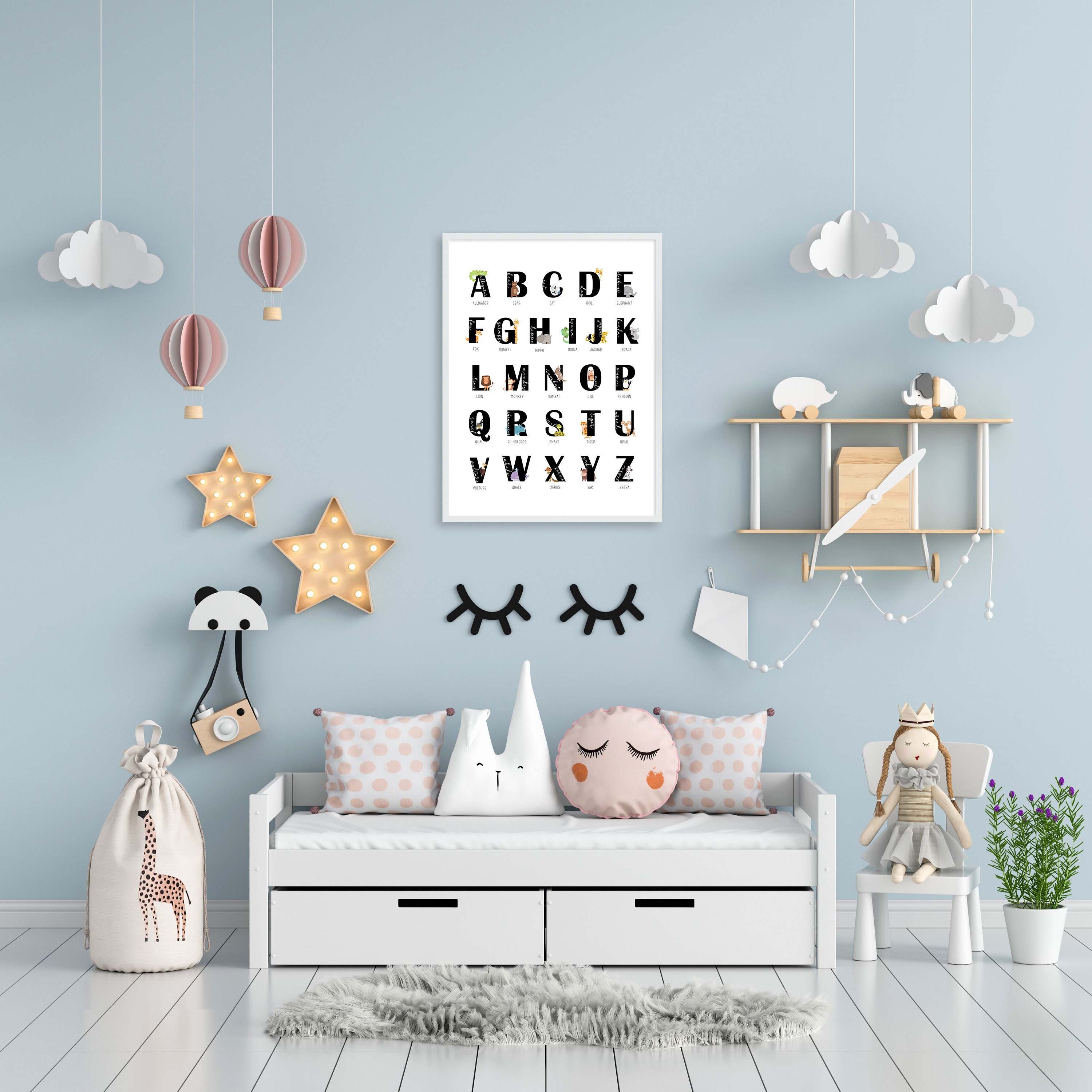 DIGITAL DOWNLOAD ABC Wall Art Alphabet Poster Alphabet Print - Etsy