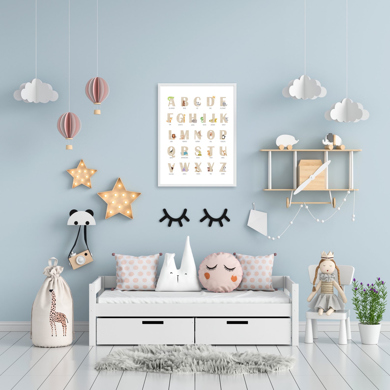 DIGITAL DOWNLOAD, ABC Wall Art Alphabet Poster Alphabet Print Printable ...