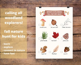 Fall Nature Scavenger Hunt Autumn Nature Scavenger Hunt - Etsy