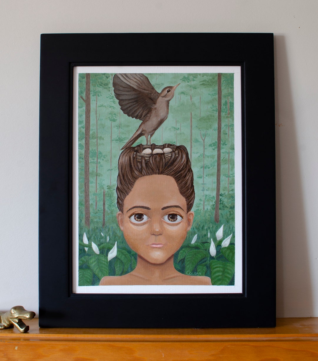 The Burden of Spring, Original Oil Painting on Paper, 8"x11" by Denise ...