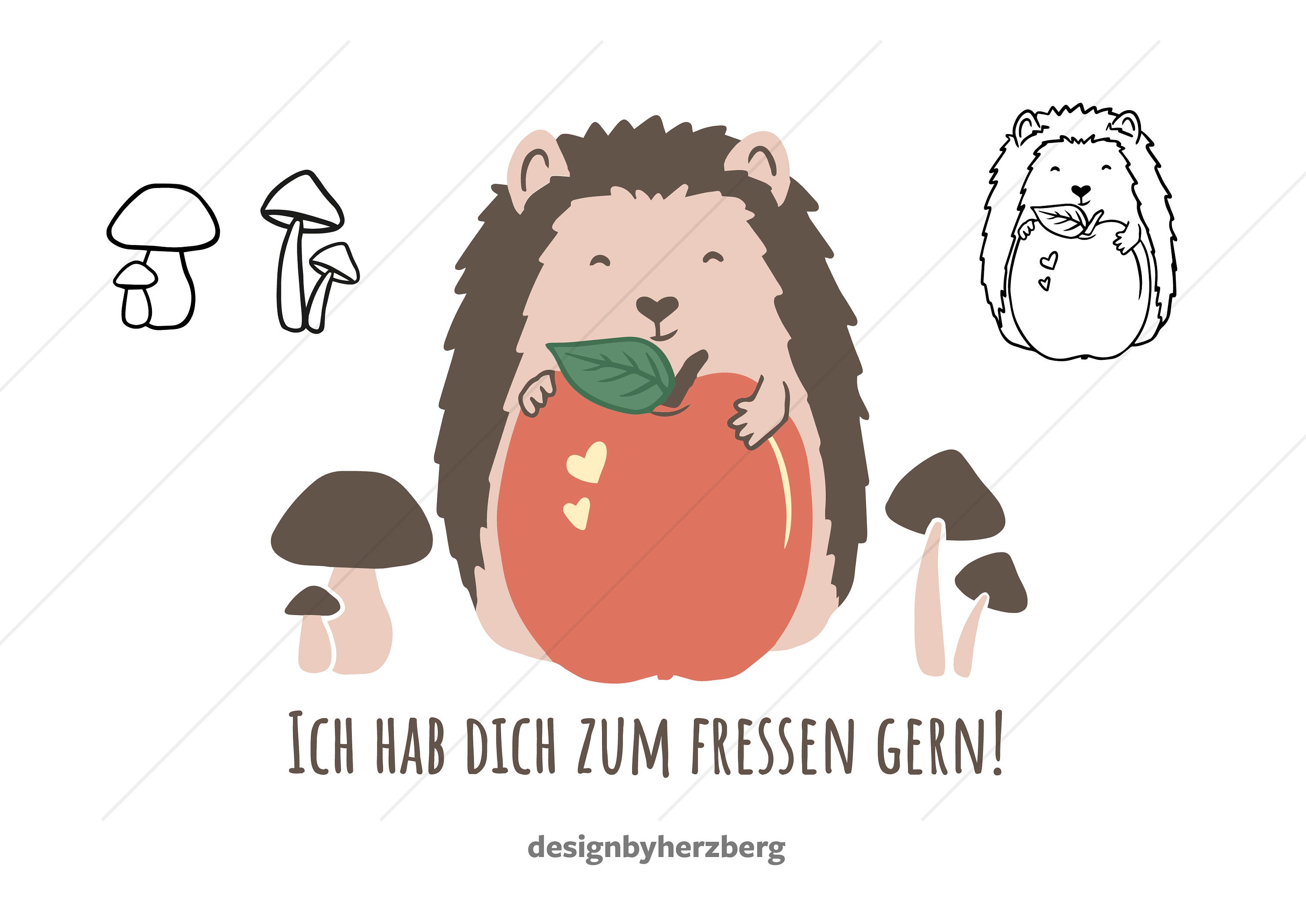 Herbstliche Plotterdatei Igel Iggy Svg Dxf Pdf - Etsy.de