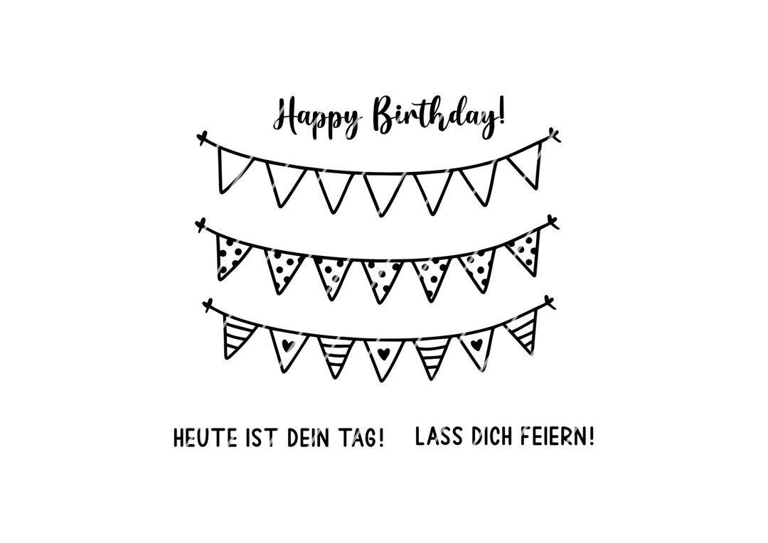 Plotterdatei "Wimpel-Liebe" Girlande Geburtstag – Svg Png Dxf - Etsy.de