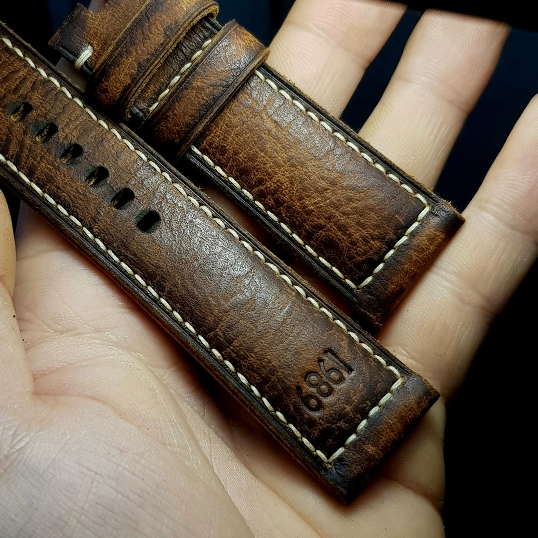 Cow Leather Watch Strap, 100% Handmade, Full Size - Etsy