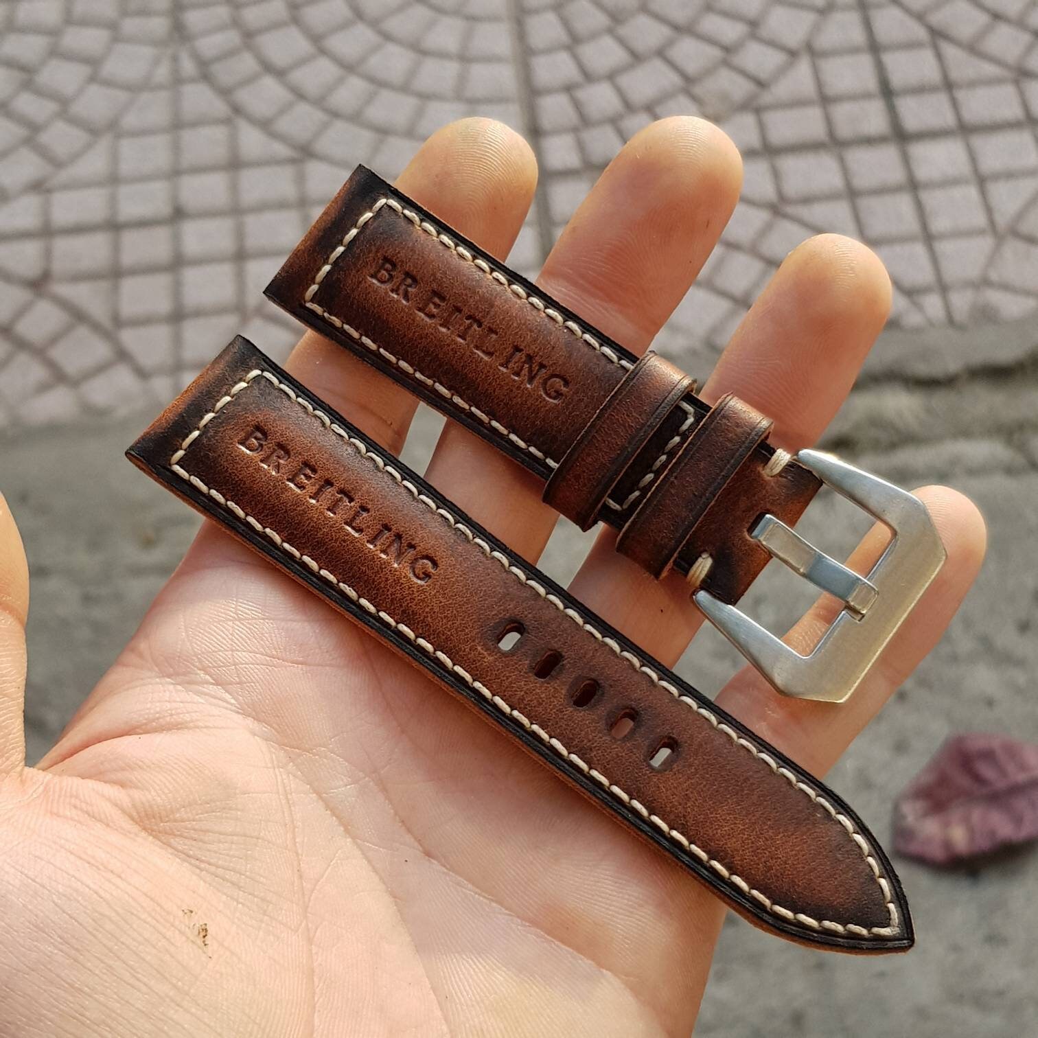 Cow Leather Watch Strap, 100% Handmade, Full Size - Etsy