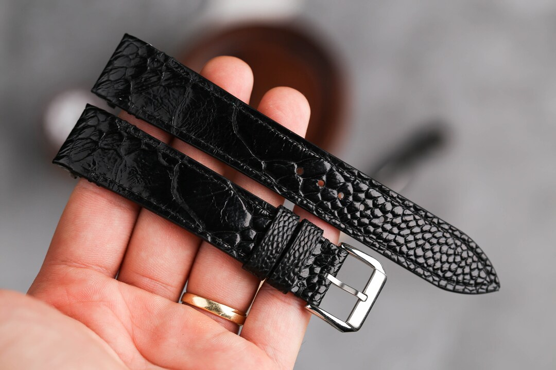 Black Leather Watch Strap, Custom Watch Strap for Cartier, Cartier ...
