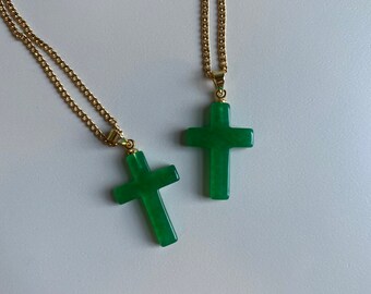 Jade Cross Pendant - Etsy