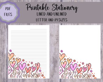Printable Wisteria Vines Stationery, Letter Writing Paper, Digital Note ...