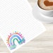 Printable Bright Watercolor BOHO Rainbow Stationery, Letter Writing ...