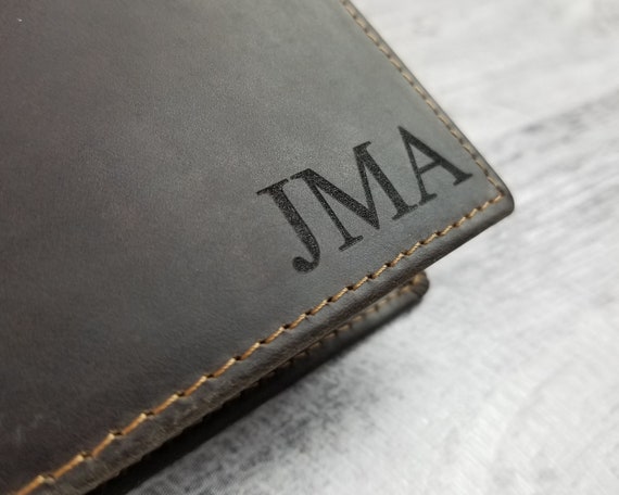 Engraved Mens Wallet for Him Custom Wallet Leather Wallet | Etsy