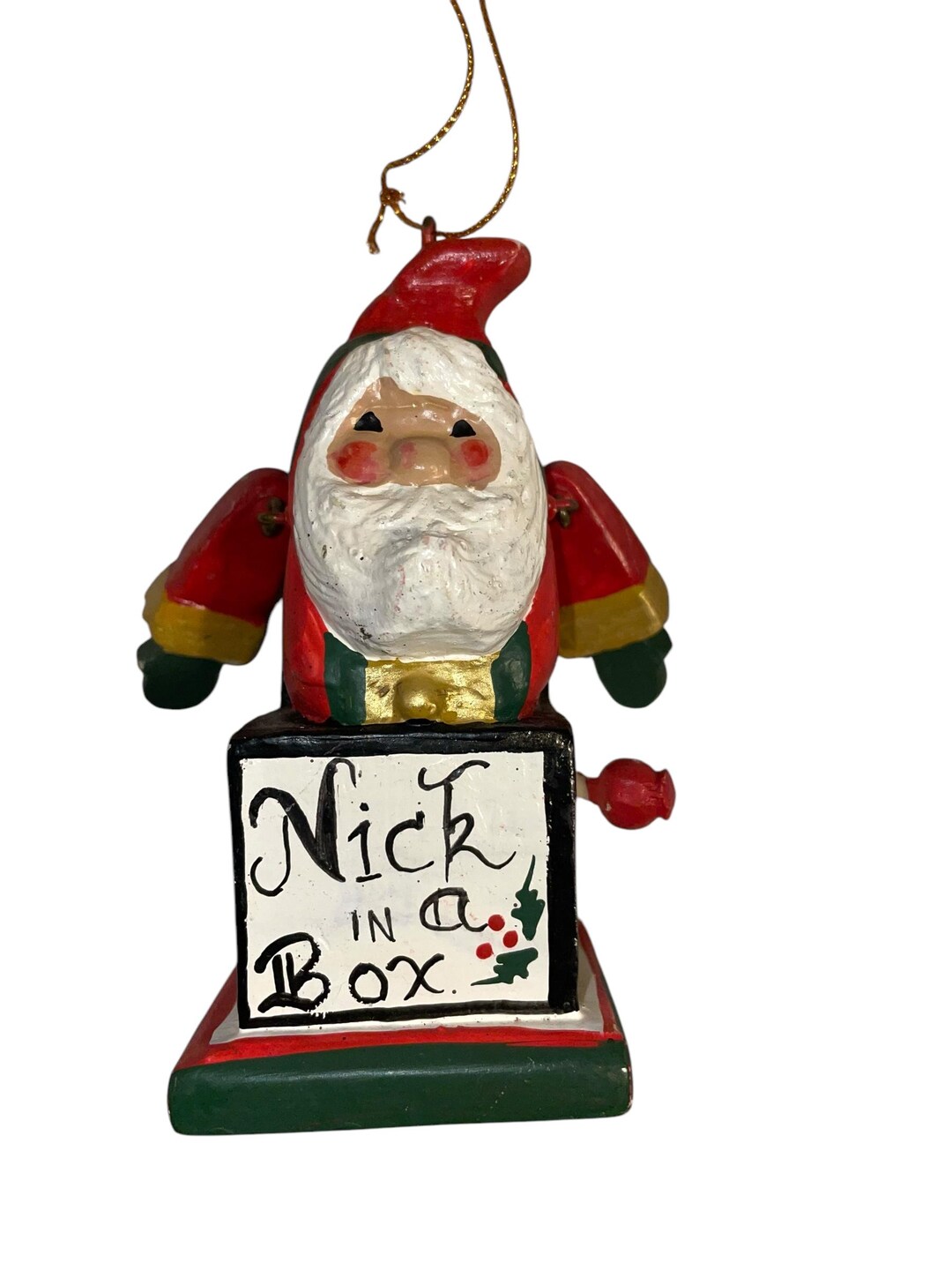 Vintage House of Hatten Nick in a Box Toys for All Ornament Santa Jack ...