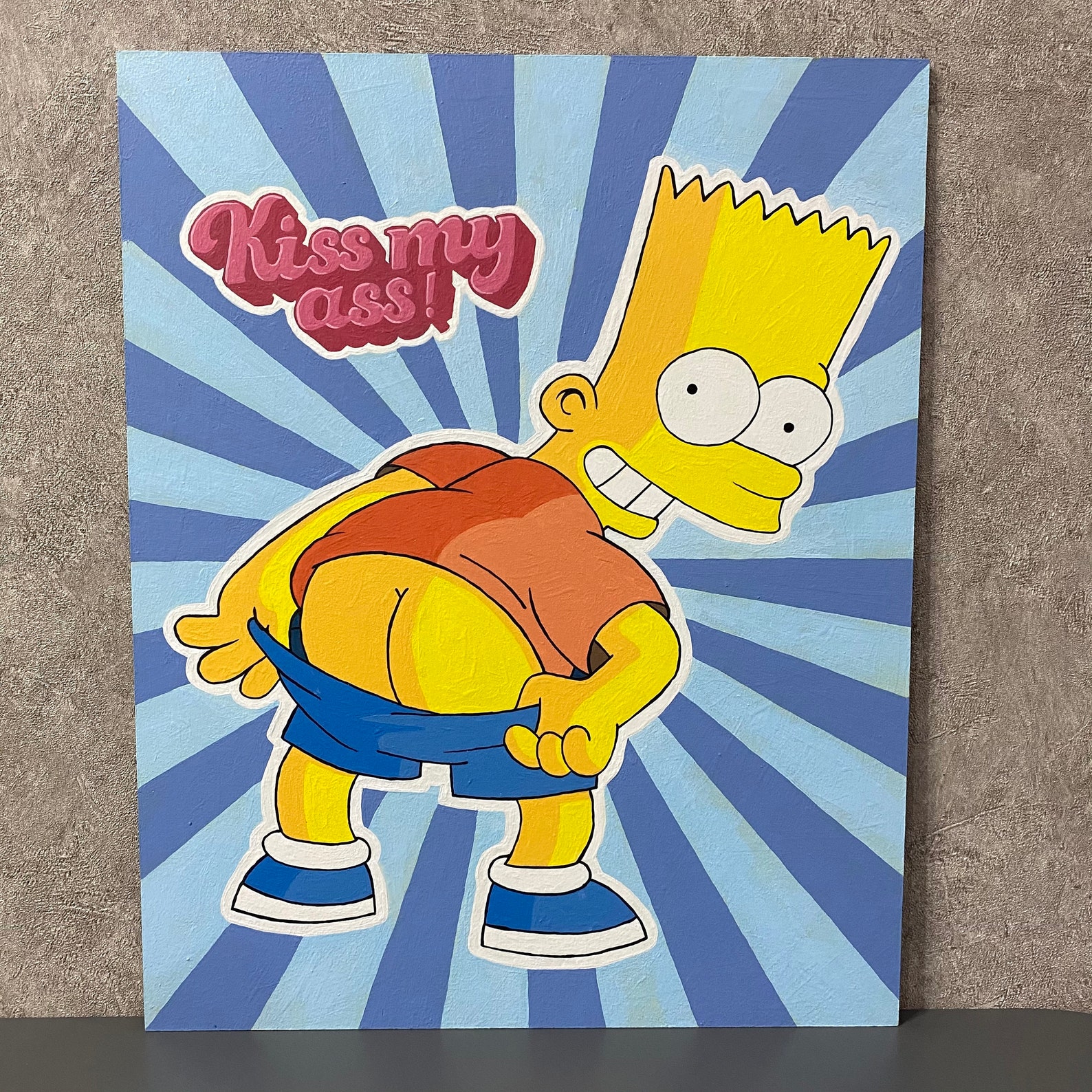 Bart Simpson Kiss My Ass Etsy