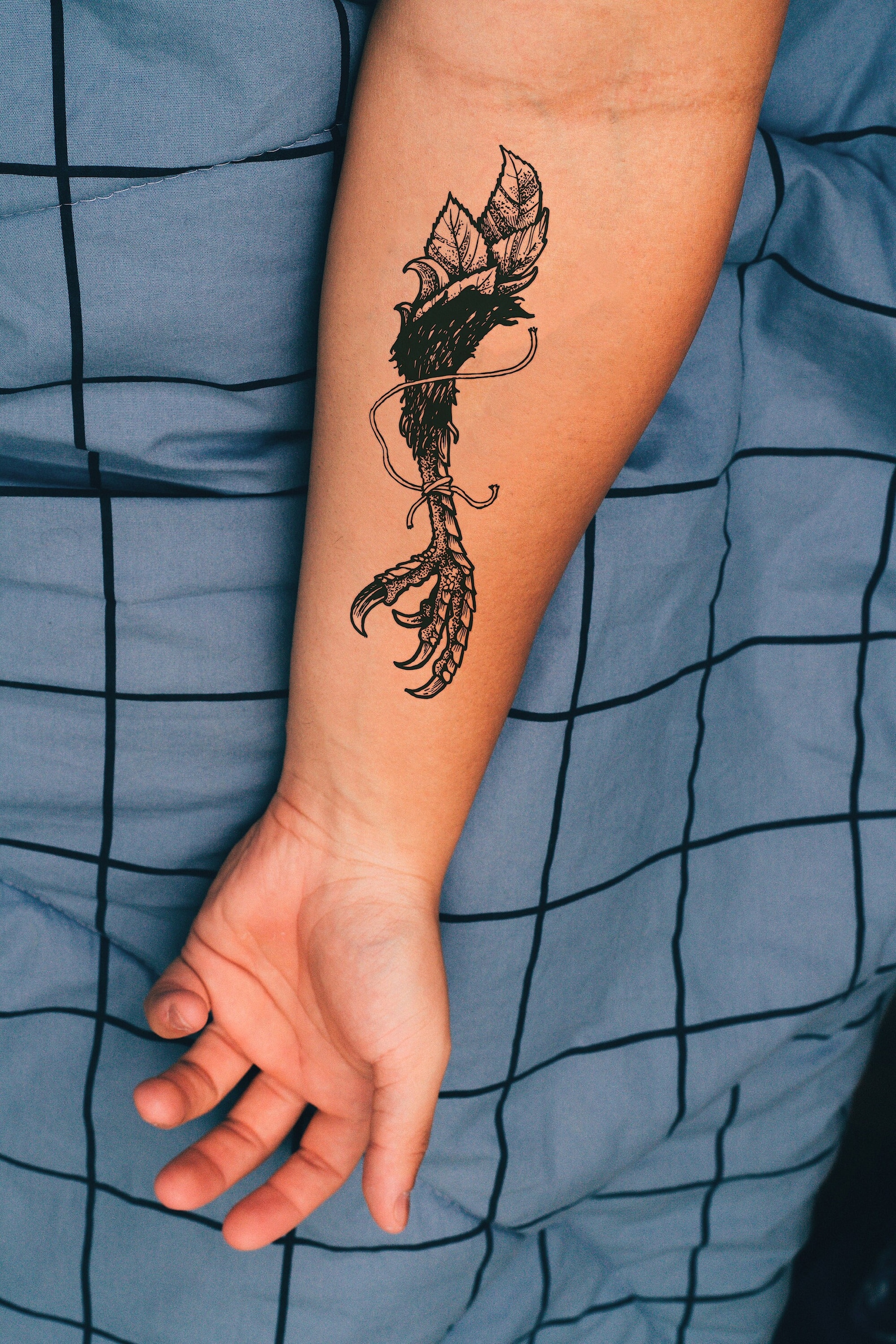 Raven Foot Tattoo/ Stencil Ready to Print / Crow Design /animal ...