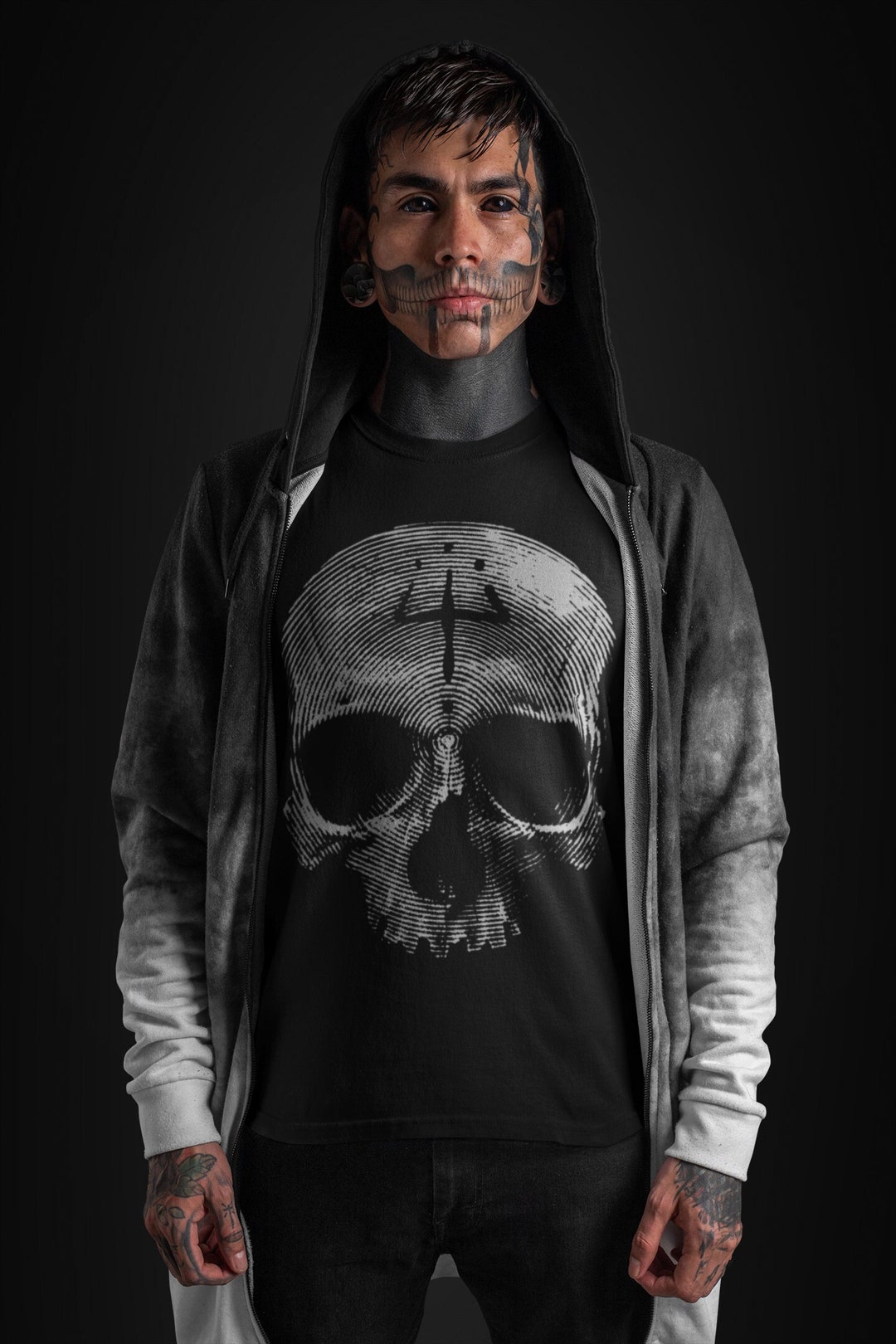 Skull T-shirt: Dark Graphic Tee, Goth Streetwear - Etsy
