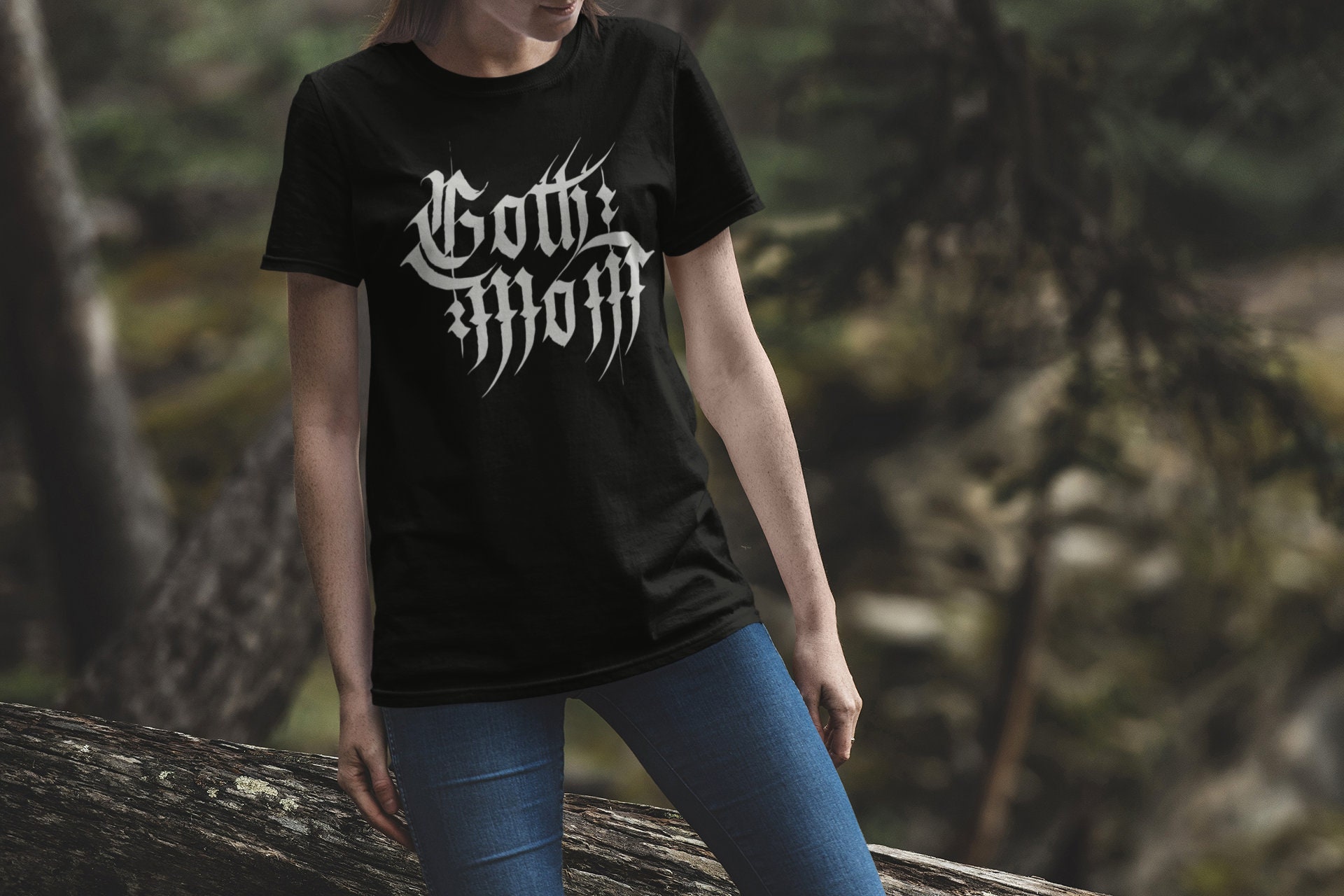 Goth Mom T-shirt: Gothic Blackletter Style - Etsy