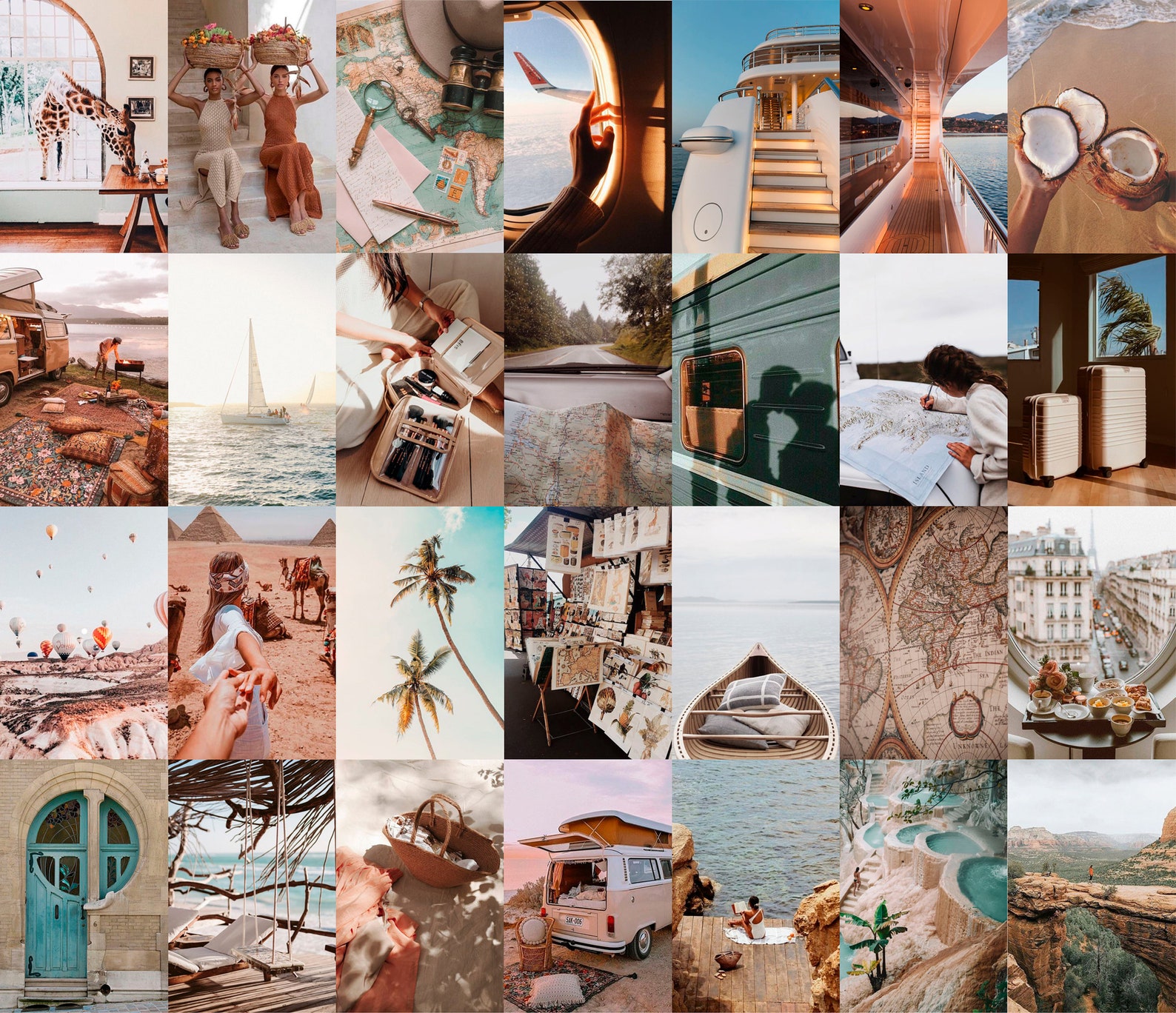 Travel Aesthetic Wall Collage Kit Digital Download 100 Pcs - Etsy