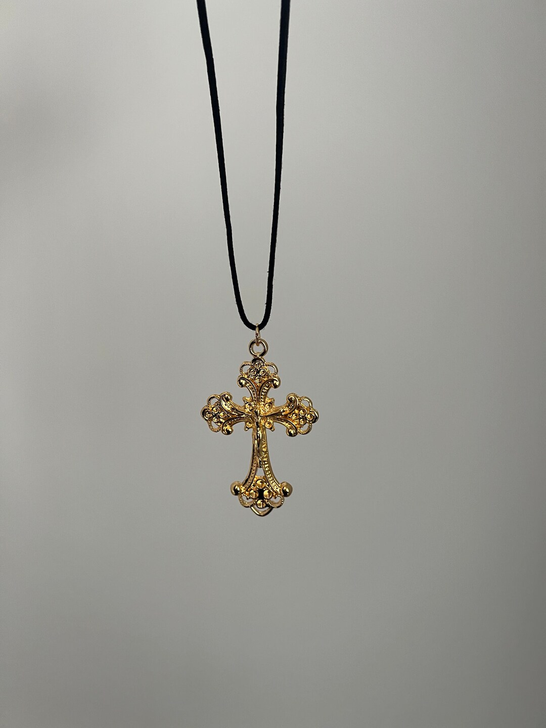 Portuguese Cross Folklore Catholic Jewelry Suede Necklace - Etsy