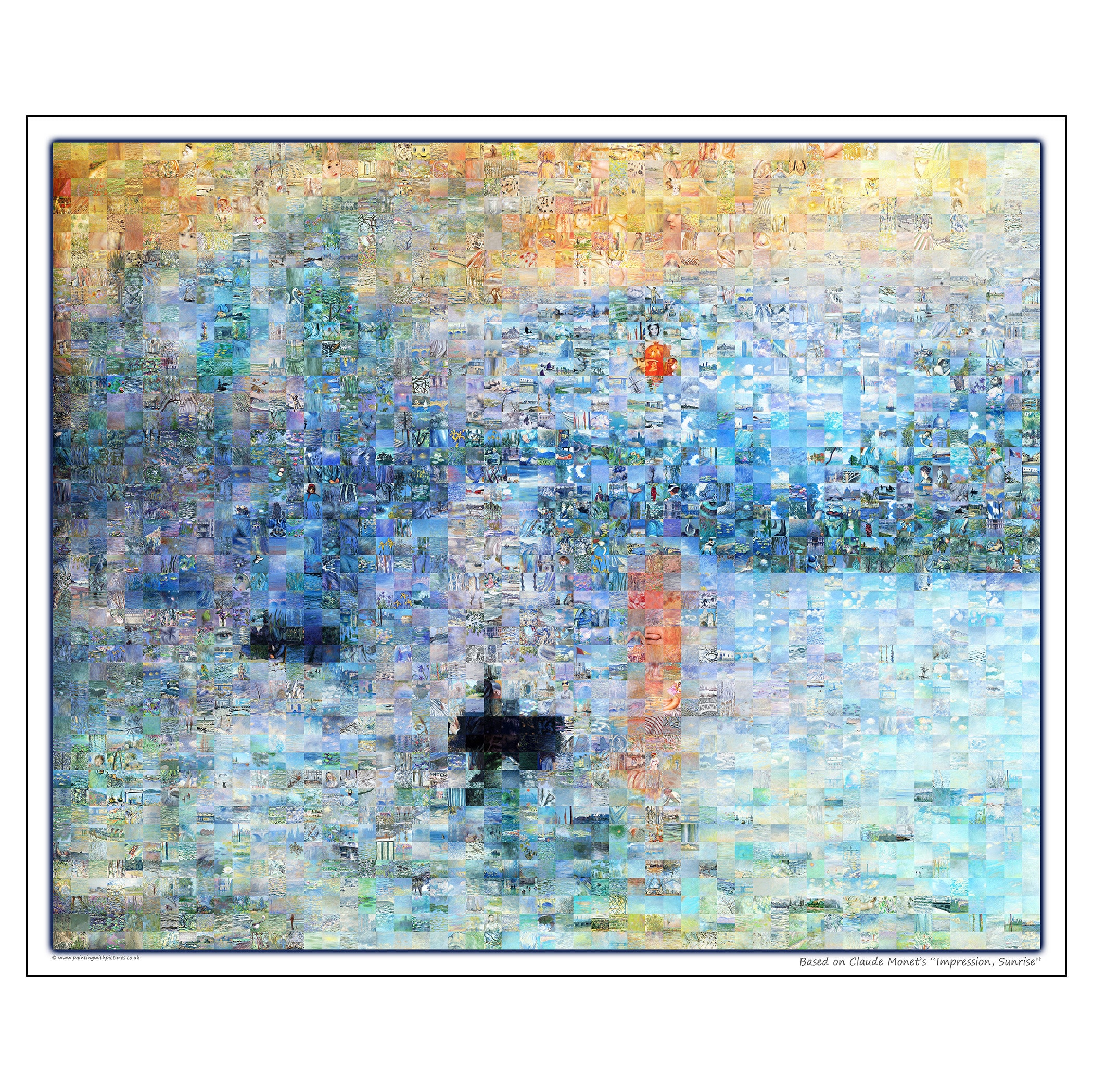 Impressionist Photo Mosaic of Claude Monet's Impression, Sunrise - Etsy.de