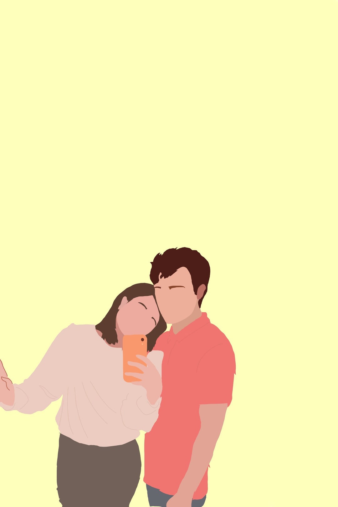 Custom Faceless Portraits; Portrait Drawing; Faceless Illustration ...