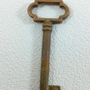 Rare 1950s Vintage Italy Collectible Skeleton Key Ornate Brass Key ...