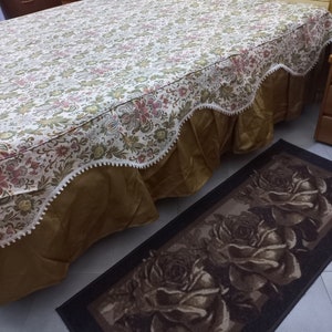 Fabulous Double Bedspread Silk Brocade and Silk Satin Bedspread With ...