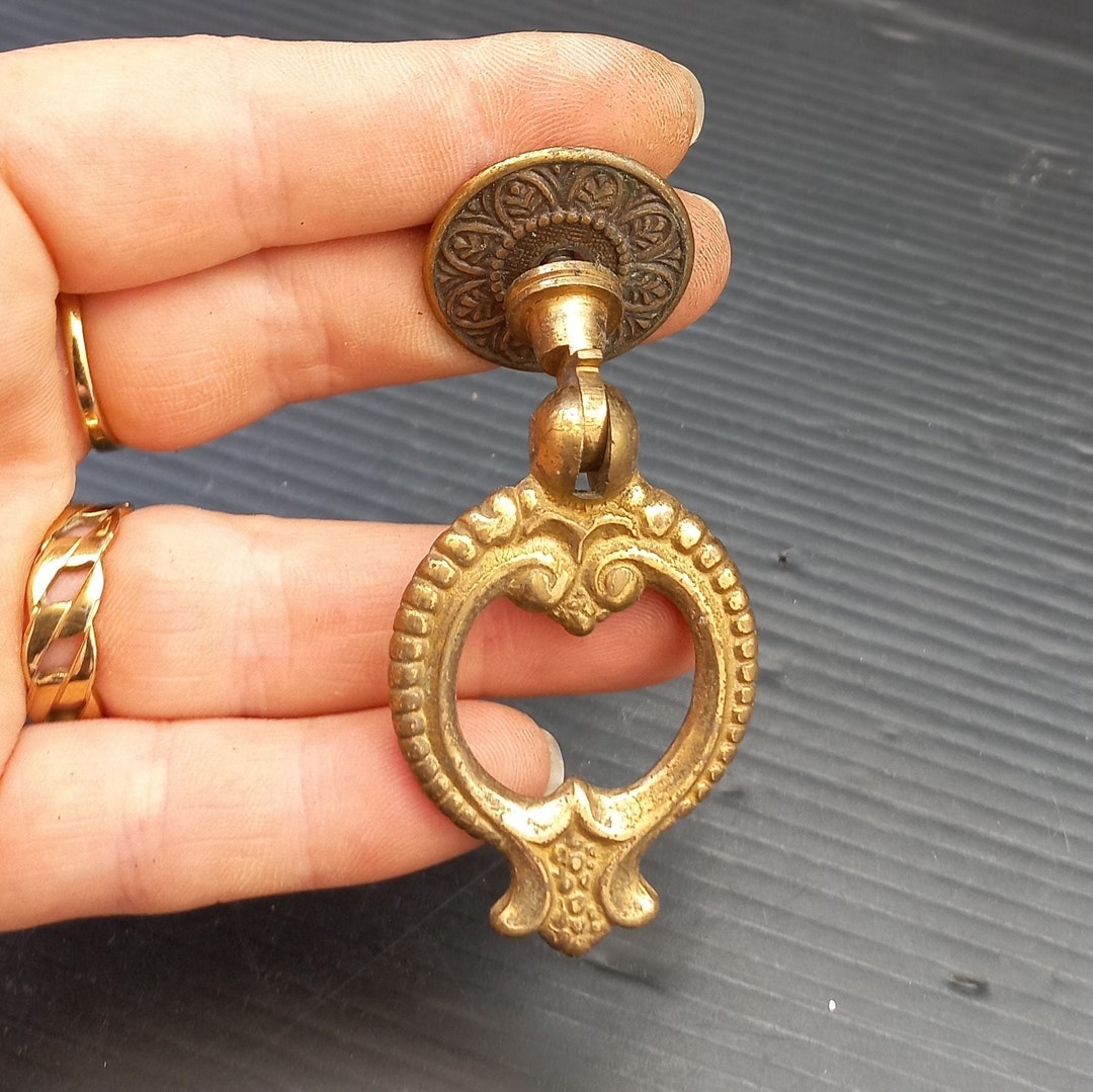 Italian Antiques Solid Brass Drawer Handles or Knobs Originals 1950s Drawer Knobs Pulls ...