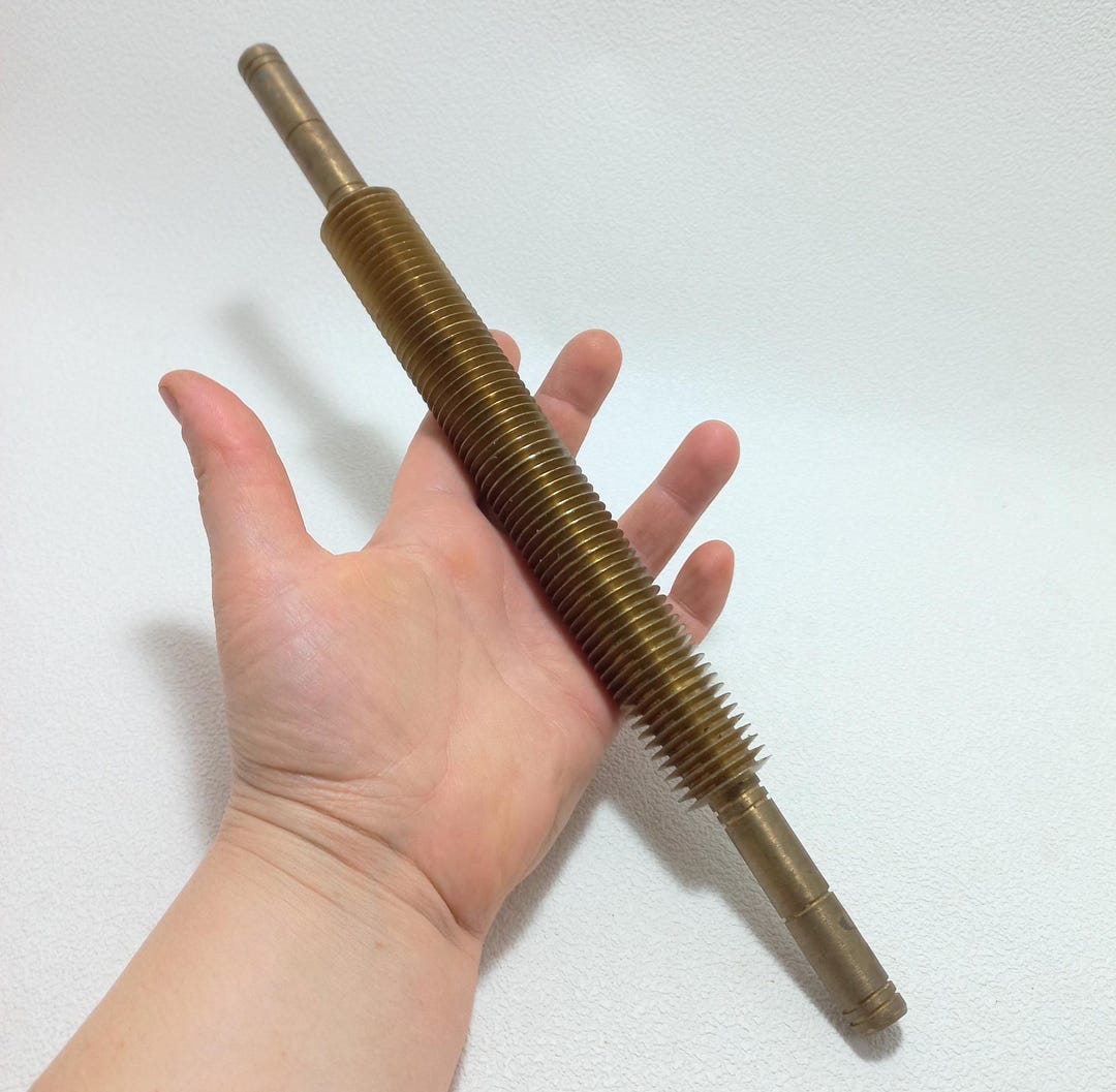 Antique Brass Rolling Pin, Italian Tradition, Rare Collectible Brass ...