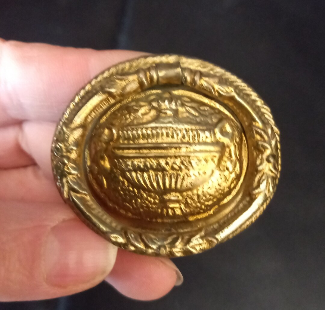 Italian Antiques Brass Drawer Pulls Drawer Knobs Originals 1950s Drawer Knobs Pulls Restoration ...